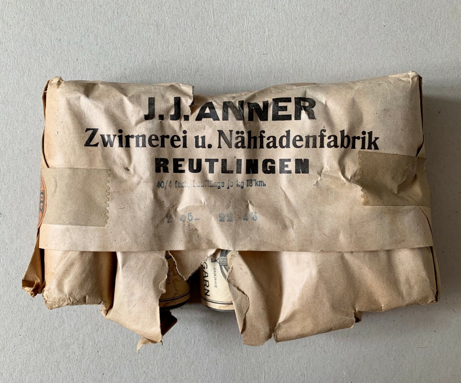 Original German soldier WW2 cotton thread, Feldgrau Fieldgrey, package ...