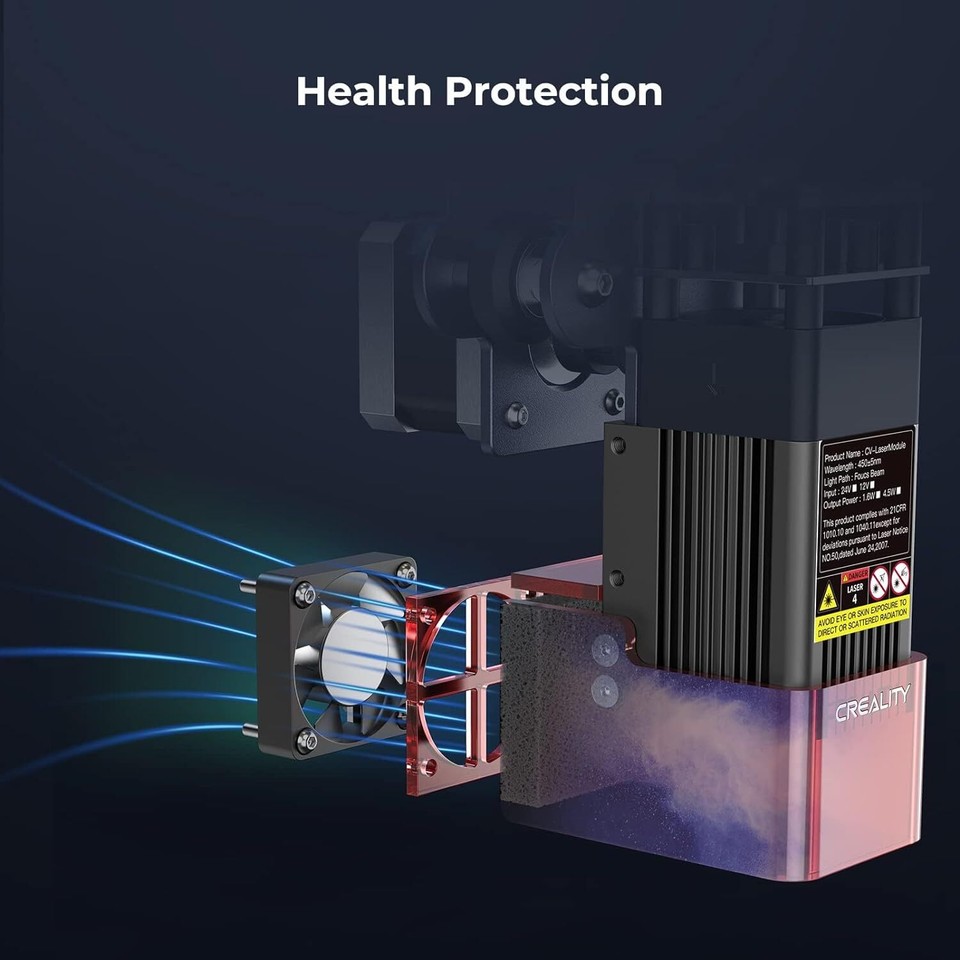 Creality Falcon 5W Laser Engraver,72000mW Output Power Efficient Laser ...