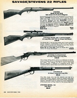 1984 Print Ad of Savage Stevens Model 35 35M 987T 72 89 Rifle | eBay