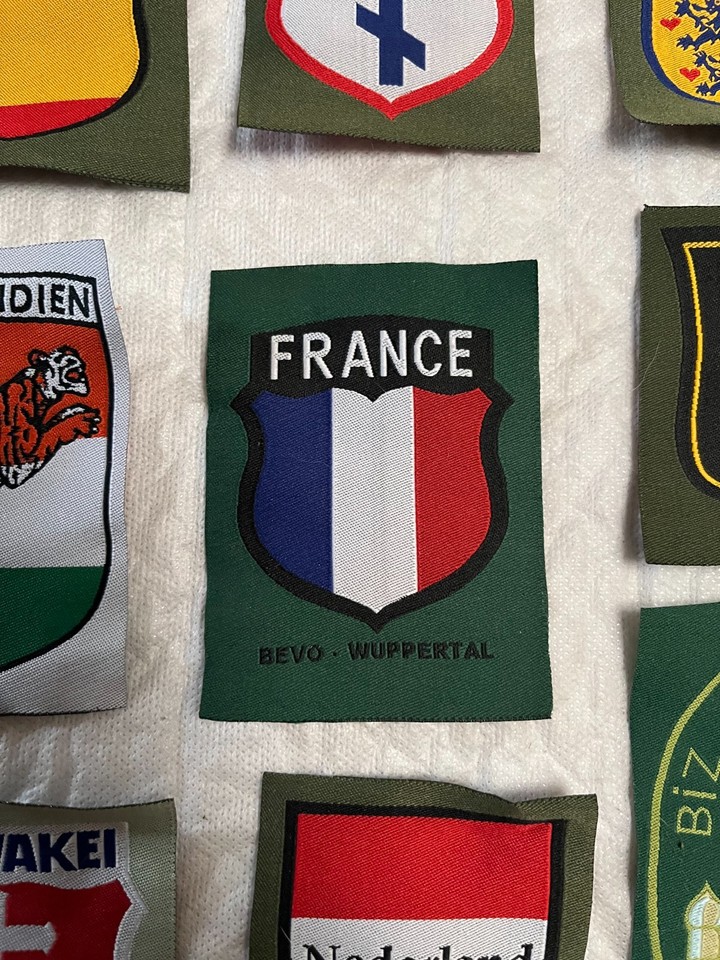 WW2 GERMAN ARMY VOLUNTEERS LEGION SLEEVE SHIELDS X 9 insignia patch for ...