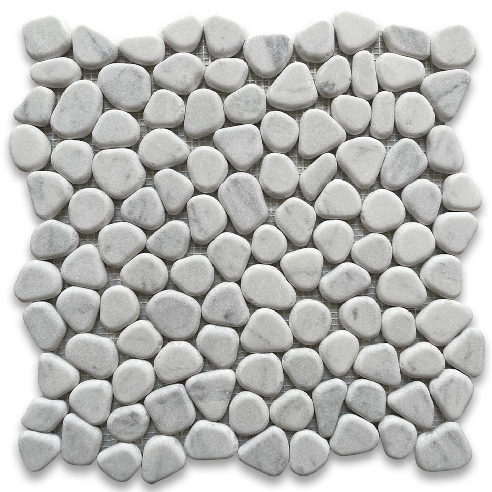 Pebble Tile Bathroom Floor Manzoni Beige Travertine Porcelain Tile