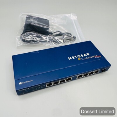 Netgear DS108 8-Port 10/100 Mbps Dual Speed Network Switch Unit And ...