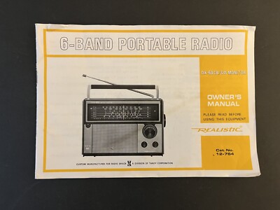 Vintage Radio Shack DX-60 Owner's Manual - CB / SW Radio 12-764 | eBay