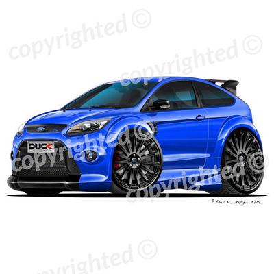 To Fit Ford Focus MK2 RS BK - Vinyl Wall Art Sticker - Blue | eBay UK