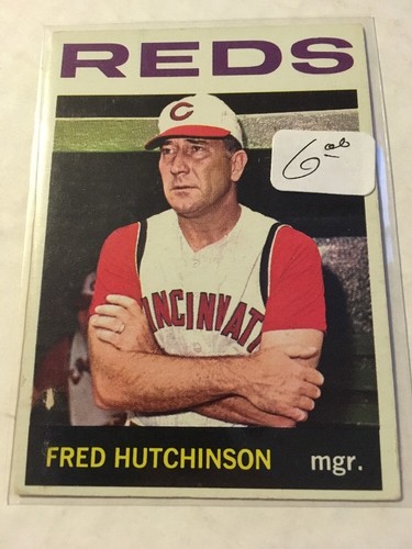 1964 Topps Baseball #207 Fred Hutchinson : Cincinnati Reds | eBay