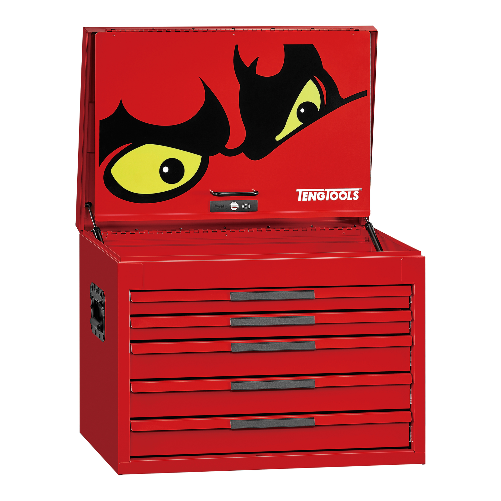 Teng Tools 26 Inch Wide 5 Drawer PRO35 Heavy Duty Deep Red Top Box ...