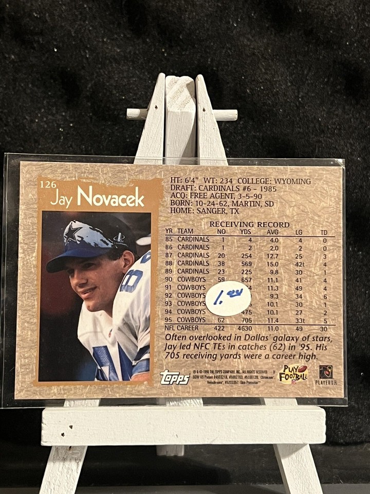 1996 Topps Chrome Jay Novacek #126 Dallas Cowboys Football NFL Card | eBay