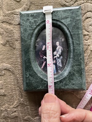 Green Marble Miniature Frame Old Masters Print Family, heavy 3x4" frame ...