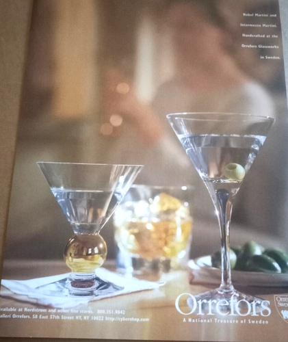 1997 print ad - Orrefors Glassworks crystal glass glassware Sweden ...