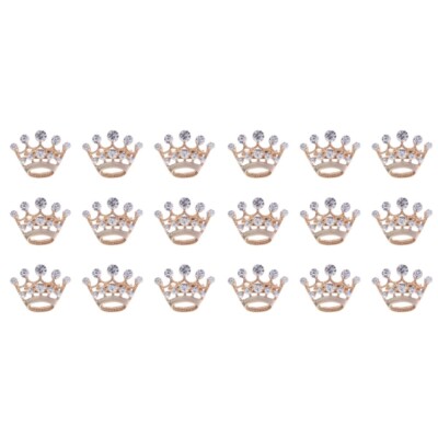 2 PCS Crown Badge Brooch Pin Bouquet Pins for Pageant Mini Rhinestones ...