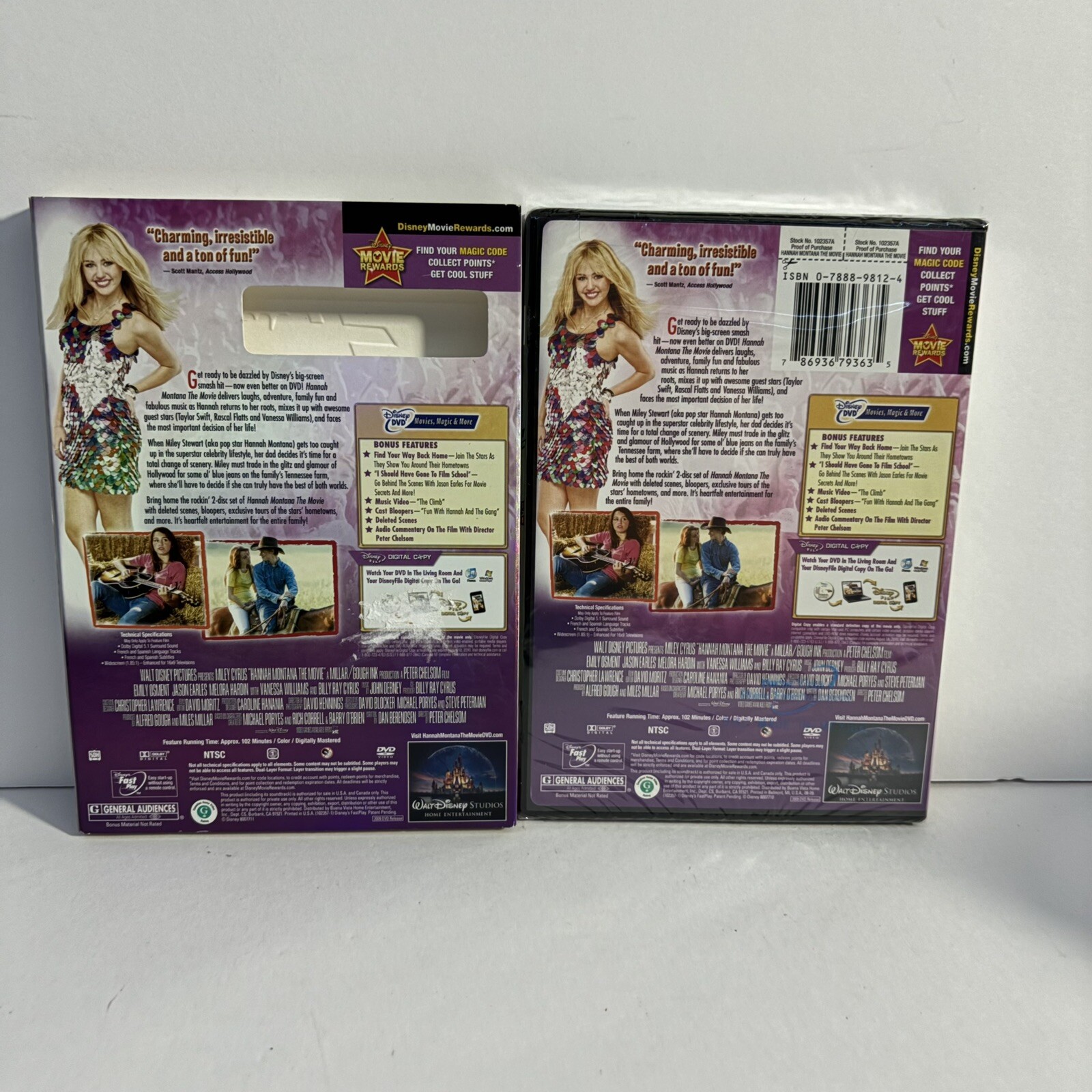 Hannah Montana The Movie (DVD, 2009, 2-Disc Set, with DisneyFile ...