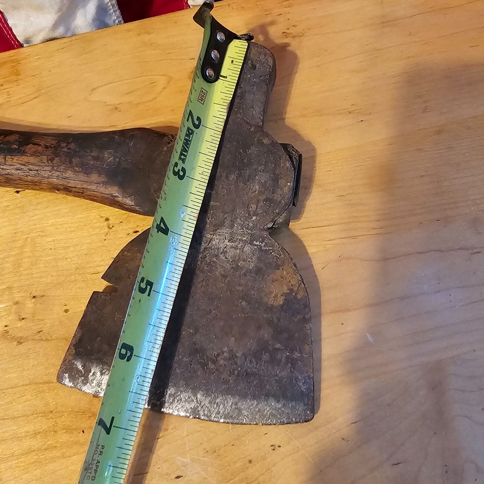 Antique Primitive Hand Tool Hammer Hatchet Shingling Axe Oak Handle ...