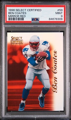 1996 Select Certified Mirror Red Ben Coates Card #59 PSA 9 Mint ...