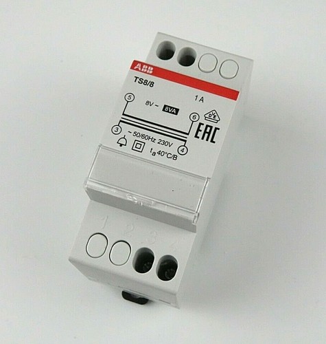 ABB Trafo 8V 12V 24V AC Transformator Klingeltrafo Hutschiene ...