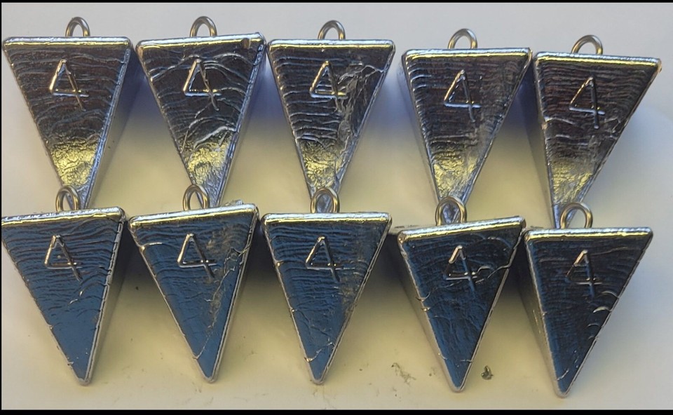 Half Pyramid lead weights for sea fishing, scratching rigs flatties ...
