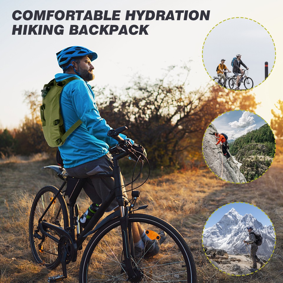 2-10L Water Bladder Bag Hydration System Backpack Survival Pack Camping ...