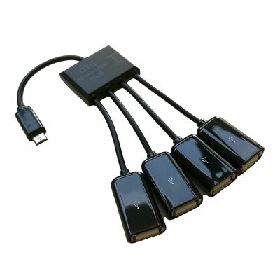4-in-1 Micro USB OTG Hub For Smartphone & Tablet - Support Charging | eBay