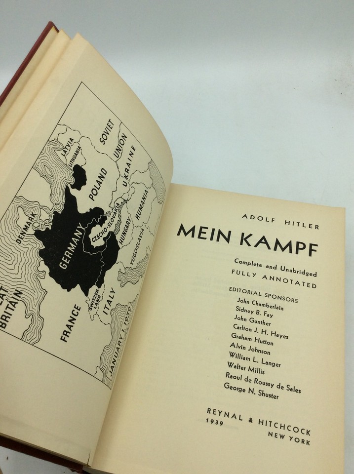 1st Unabridged American edition of MEIN KAMPF by Adolf Hitler - 1939 ...