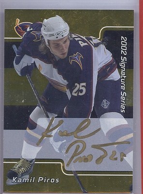2001-02 BE A PLAYER SIGNATURE SERIES KAMIL PIROS GOLD AUTOGRAPH 247 BAP ...