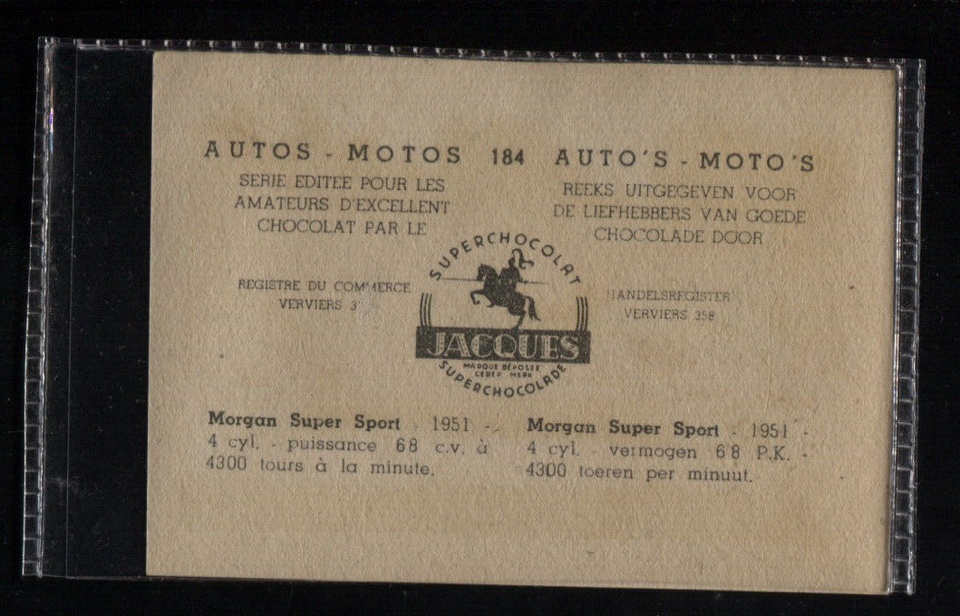 Morgan Super Sport 1951 Vintage 1950s Dutch Trading Card | eBay