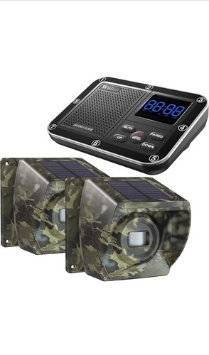 1800ft Solar Wireless Driveway Alarms System Long Range Motion Sensor ...