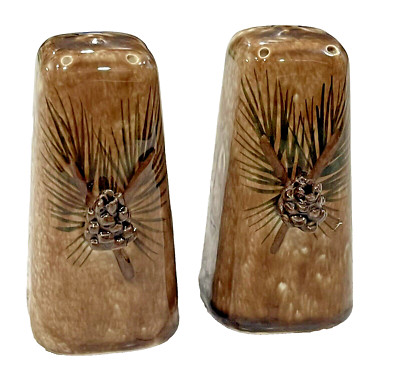 Pine Cone Salt and Pepper Shaker Vintage Brown Pine Branch MCM | eBay