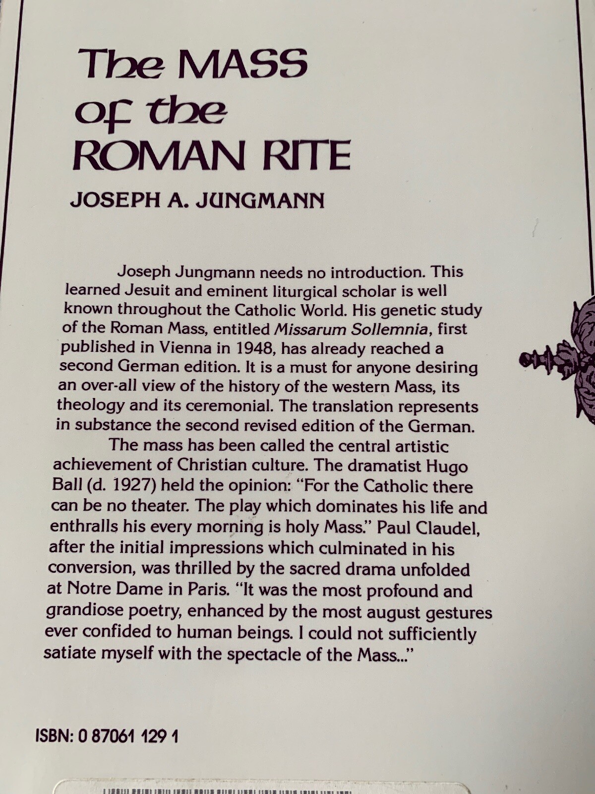 The Mass Of The Roman Rite : Its Origins and Development (Missarum ...