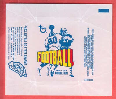 1972 TOPPS FOOTBALL WAX WRAPPERS 5 VARIATIONS NM | eBay
