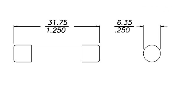 5 Pack of Buss ABC-20, 20A 250V Fast Acting (Fast Blow) Ceramic Body ...