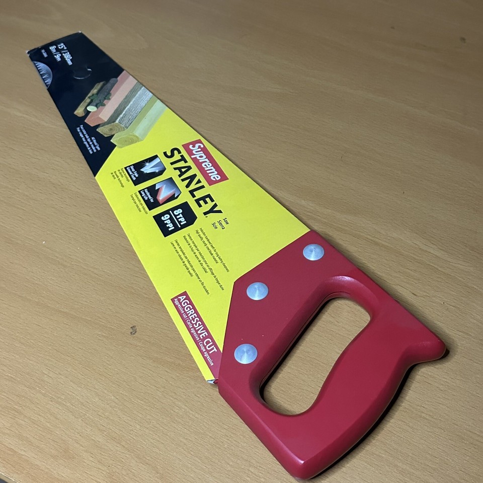 Supreme x Stanley 15" Hand Saw Aggressive Cut Red/White Authentic New ...