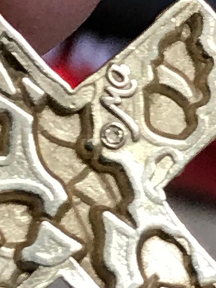 14K GOLD CROSS PENDANT MA MARK ANTHONY WWJD | eBay