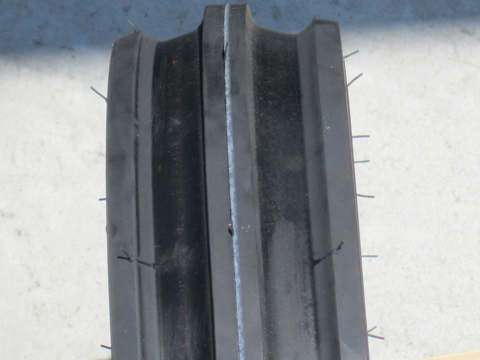 2 4.00-12 TRI TREAD FRONT TIRES + INNERTUBES MAHINDRA OLIVER WHITE ...