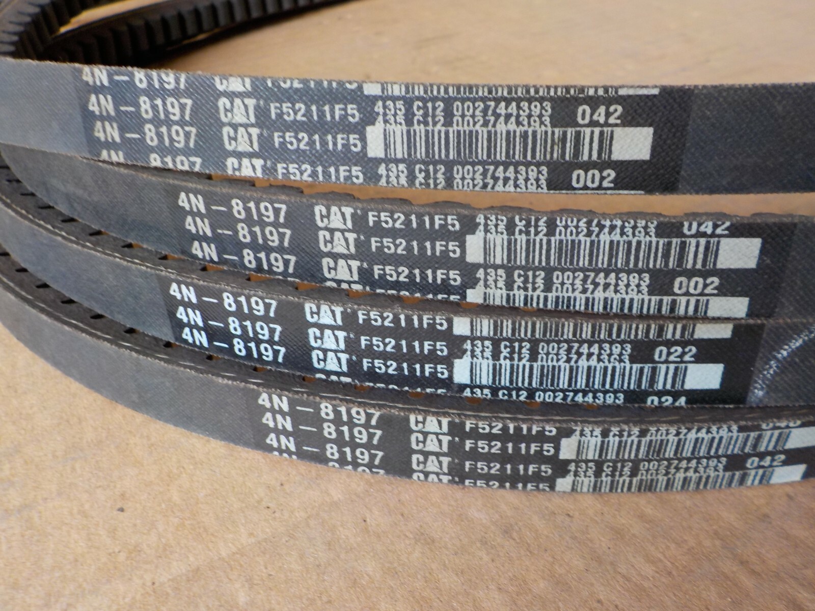 4 X Caterpillar 4N-8197 V Belt Set (4 Belts Per Set) 4N8197 | eBay