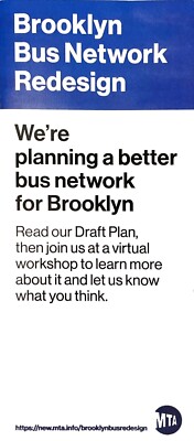 MTA NYCT Bus Brooklyn Bus Network Redesign Brochures | eBay