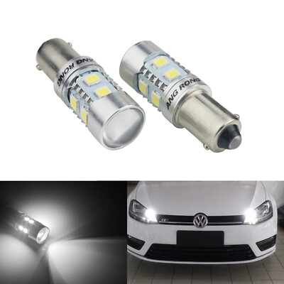 2x BA9s H10W LED BMW Angel Eyes Parking Light Bulb Lamps Xenon White ...