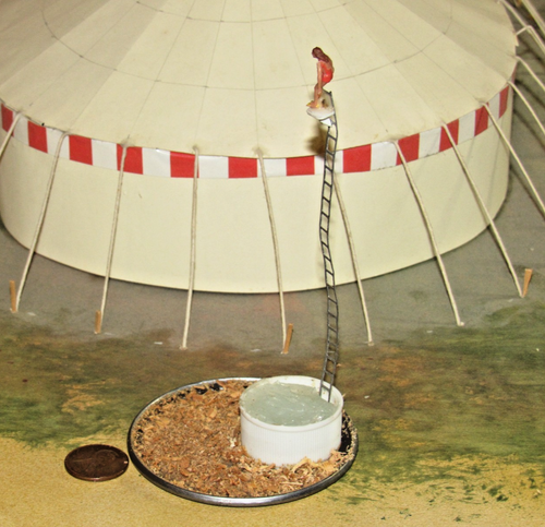 ho scale HIGH DIVE CIRCUS ACT w/ Tank & Diver for Model Train Layout ...