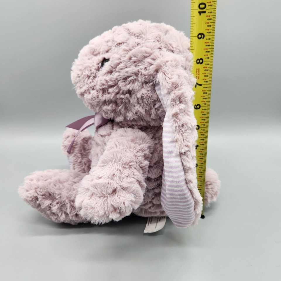 Walgreens Bunny Rabbit Purple Plush Striped Ears Feet Bow Stuffed ...
