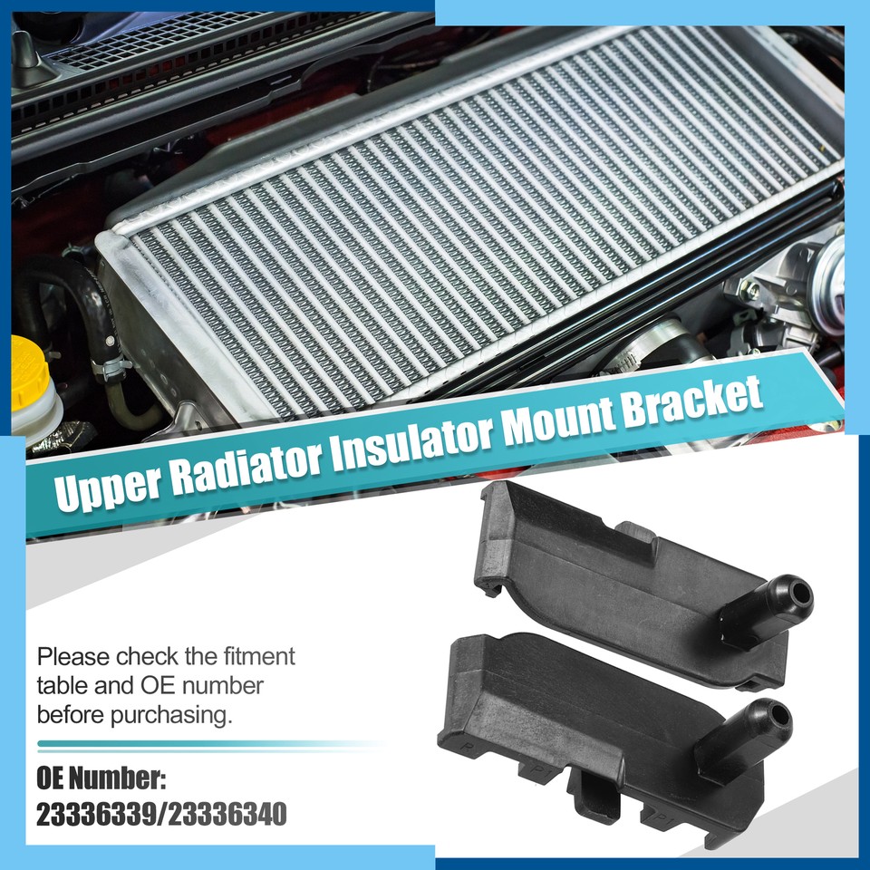 Pack (2) Upper Radiator Insulator Mount Bracket for Chevrolet No ...