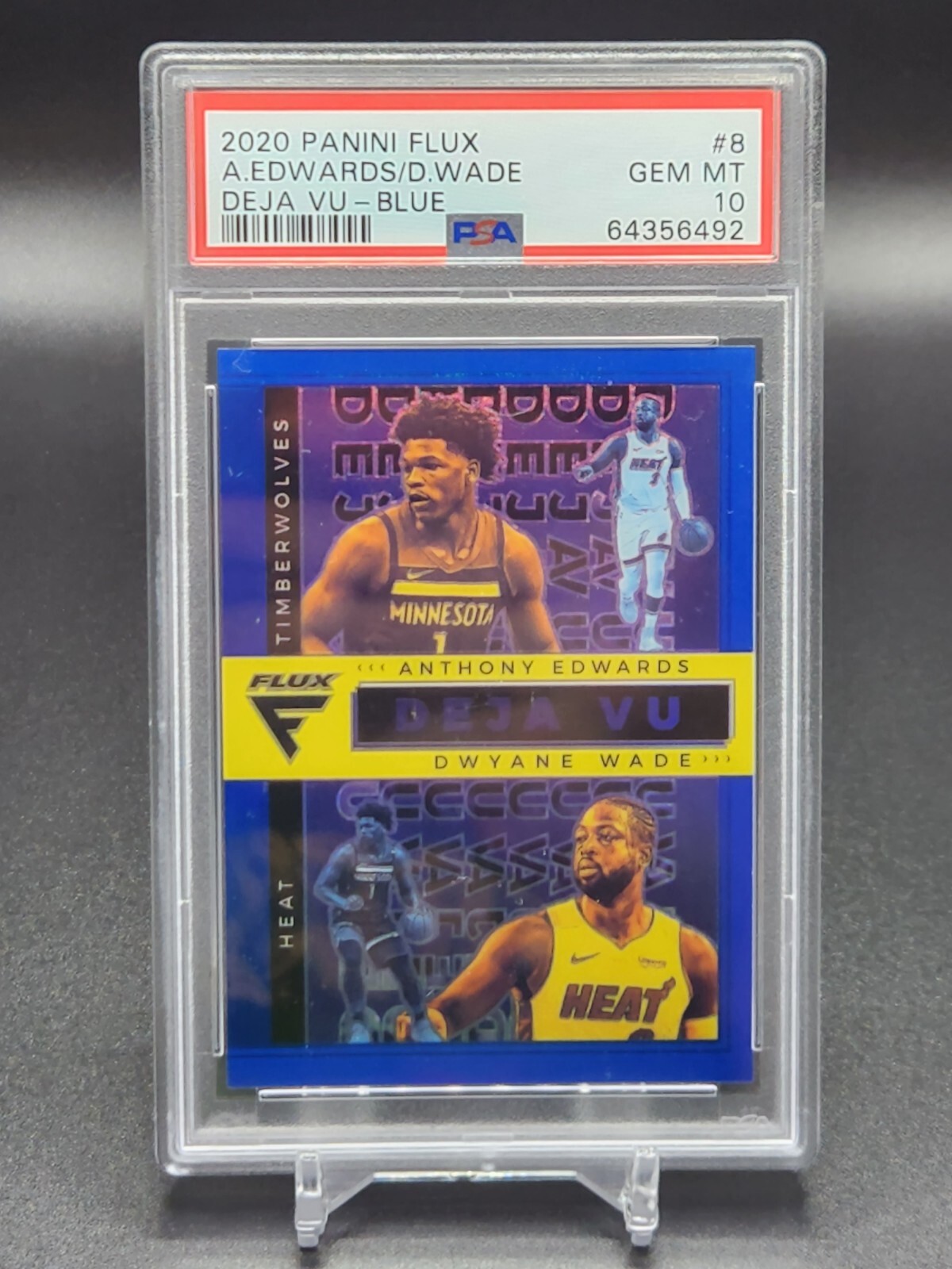 2020-21 Panini FLUX BLUE PRIZM DEJA VU Anthony Edwards/Dwyane Wade /99 ...