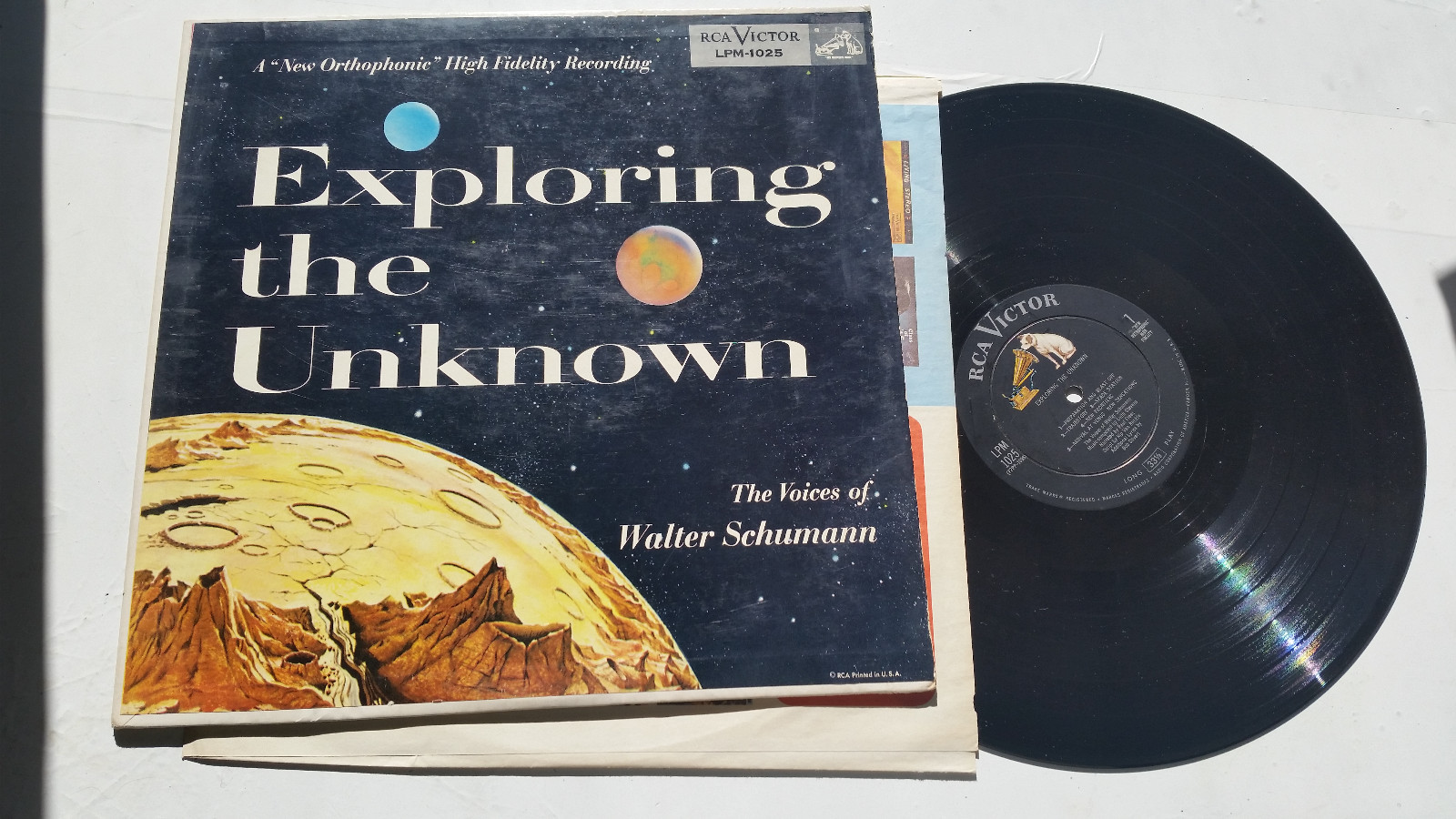 Exploring The Unknown LP Walter Schumann space age EX '55 paul frees ...