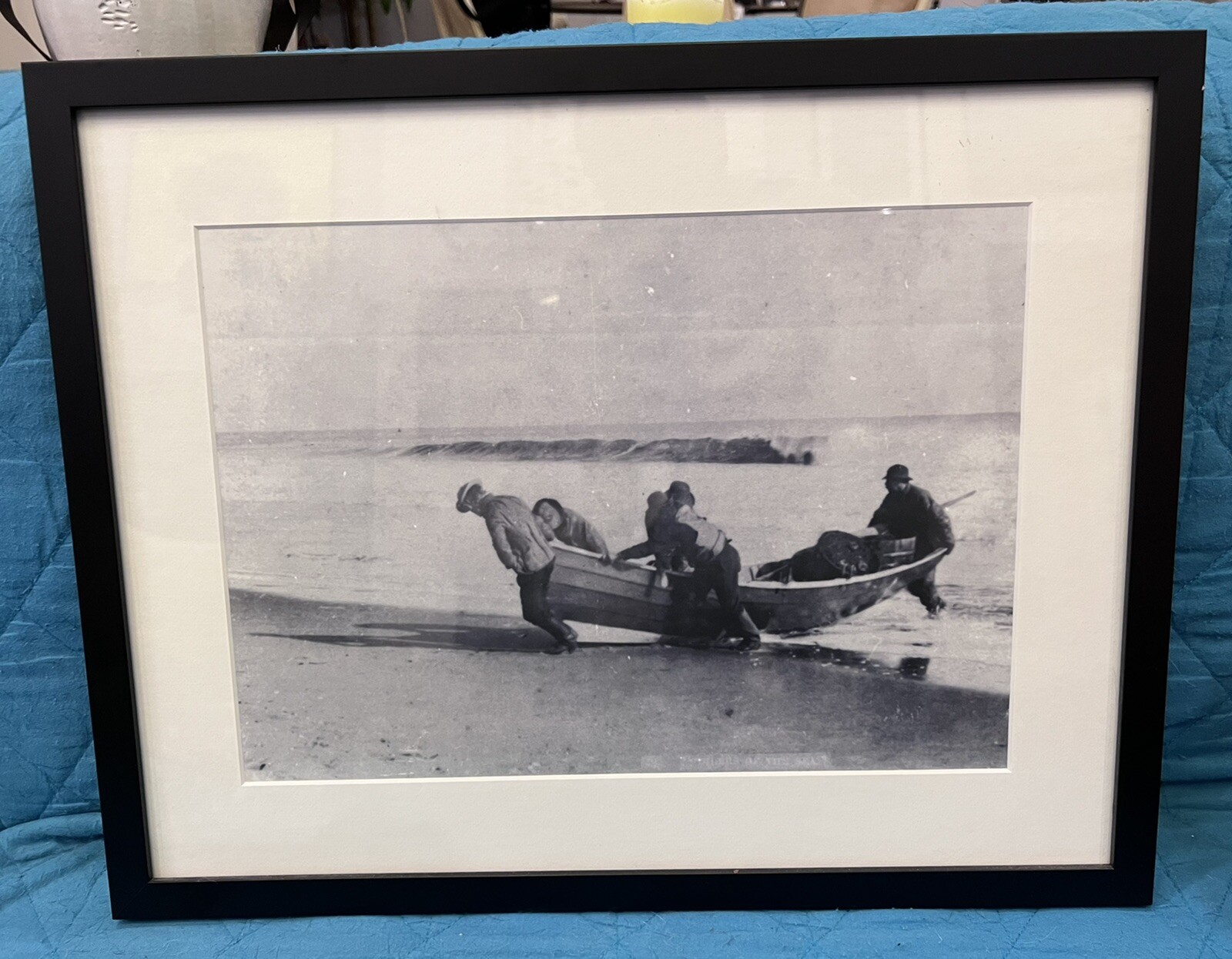 Rare Framed Nantucket Island Dory Men Art Photograph Reprint Of Late ...