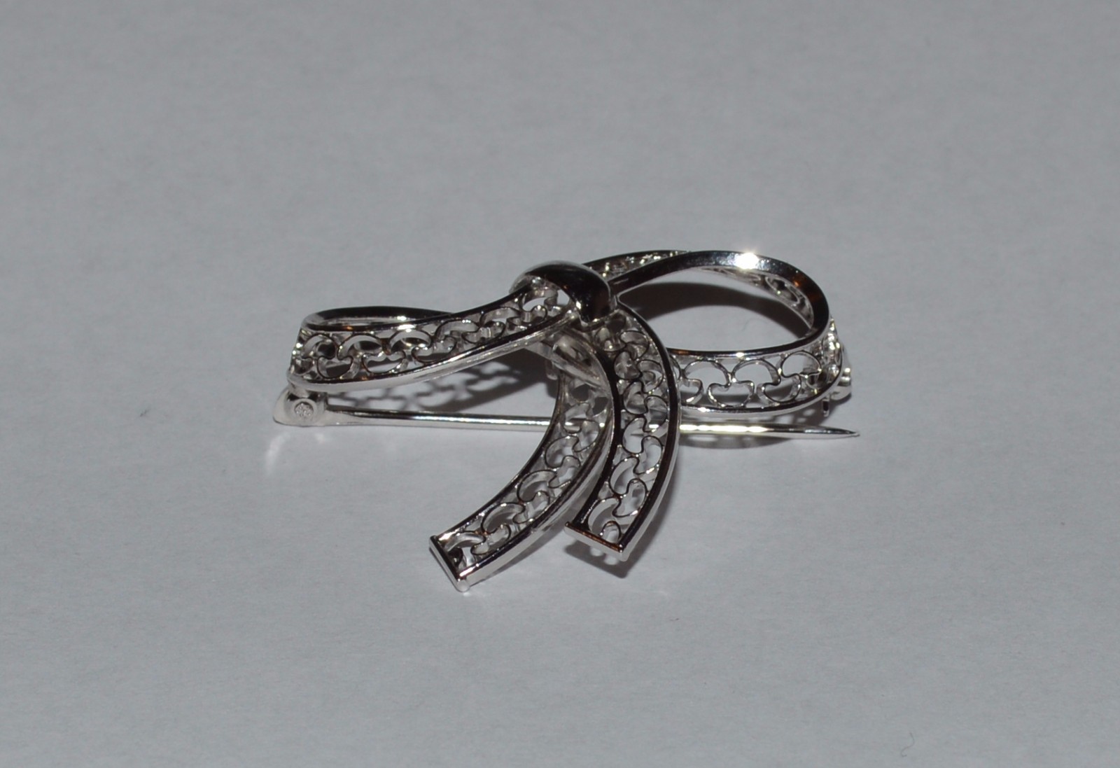VINTAGE HSB HARRY S BICK STERLING SILVER FILIGREE BOW PIN BROOCH | eBay