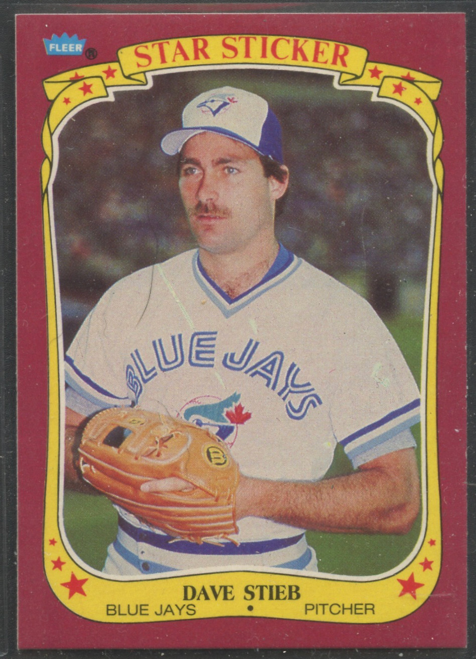 1986 Fleer Star Stickers #115 Dave Stieb Toronto Blue Jays | eBay