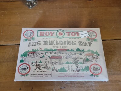 Roy Toy Set No. 10 The Fort Pine Wooden Log Building Set SEALED | eBay