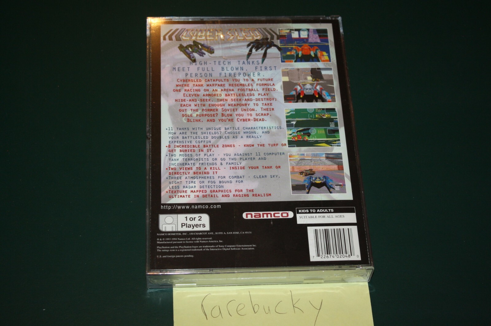 Cyber Sled (PS1 PSX Playstation) NEW SEALED LONGBOX, NEAR-MINT, SUPER ...