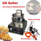 Gas Spherical Popcorn Making Machine Single Pot Battery Powered Stir ...
