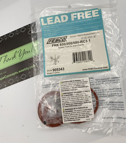 FEBCO 850/860 1" CHECK MODULE RUBBER KIT for sale online | eBay