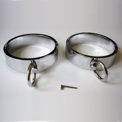 Bondage Steel Wrist Ankle Cuffs Handcuffs Magnetic Locking Pin ...