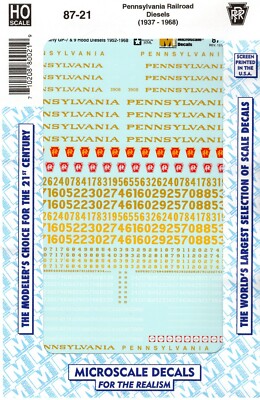 HO Scale Microscale 87-21 Pennsylvania PRR Diesel Hood Unit Locomotive ...