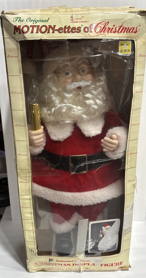 Vintage Telco Christmas Santa 26” Animated With Light and Sack WORKS | eBay